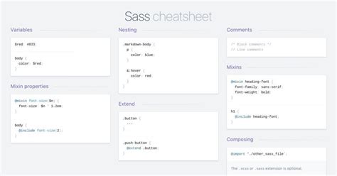 Sass Cheatsheet Rfrontend