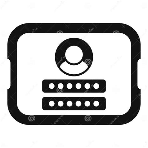 Smartphone Displaying User Profile With Password Stock Illustration