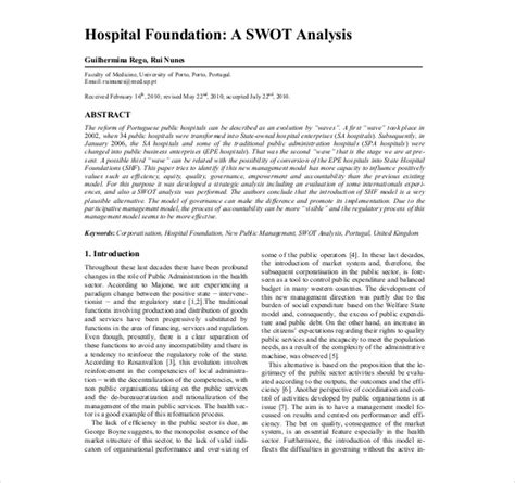 Nursing Swot Analysis Examples To Download