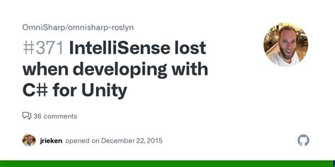 Intellisense Lost When Developing With C For Unity · Issue 371