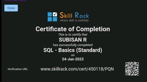 Skillrack Sql Subisan R