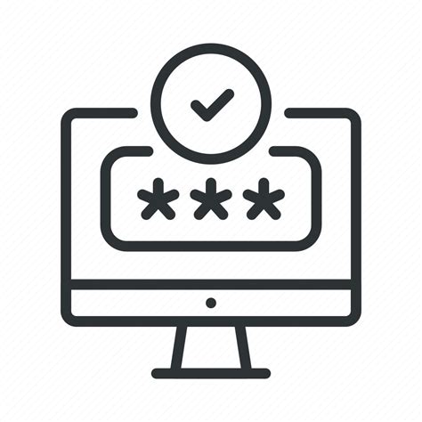 Desktop Computer Security Password Code Check Approved Icon Download On Iconfinder