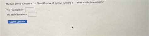 the sum of two numbers is 21 the differe cameramath