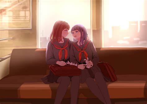 Nap On A Cloud Pantyhose Seifuku Yuri 1189392 Yandere
