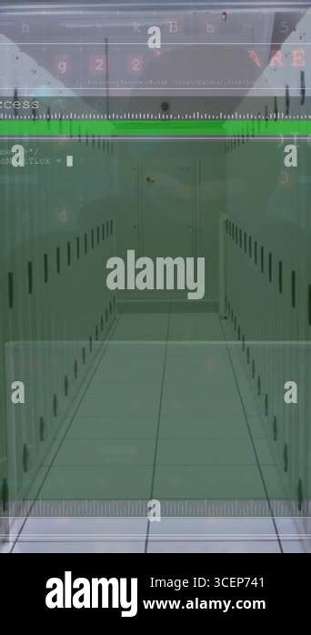 Animation Of Data Processing Over Computer Servers Global Computing And Data Processing Concept