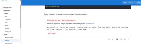 Bug In The Official Documentation As Well As When Replicated In Development Issue Mui