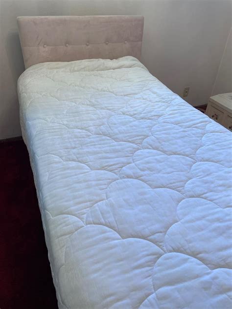 Twin Memory Foam Mattress With Soft Plush Head Board