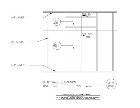 Design Details Details Page Shaft Wall Elevation Detail