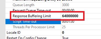 Iis Error 500 In Asp Page Response Buffer Limit Exceeded Find What