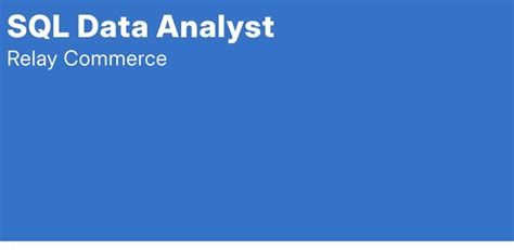 Sql Data Analyst Damaris M