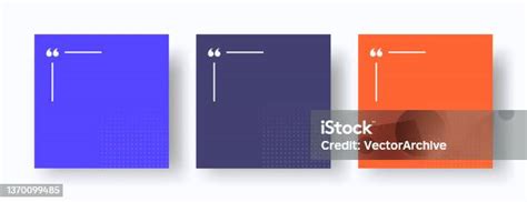 따옴표 프레임 빈 템플릿 세트 소셜 미디어 게시물을위한 복사 공간이있는 빈 사각형 배너 견적 템플릿 하프톤 배경의 인용 부호 테두리 텍스트 상자 인용 부호에 대한 스톡 벡터