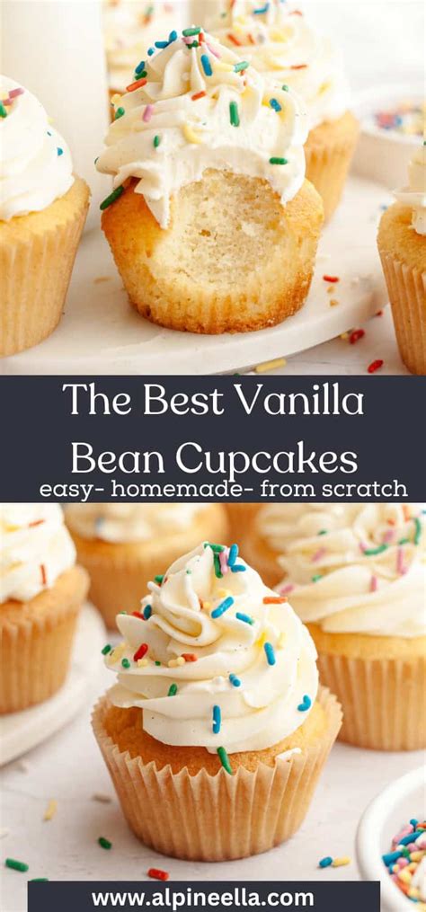 Vanilla Bean Cupcakes With Vanilla Bean Buttercream Alpine Ella