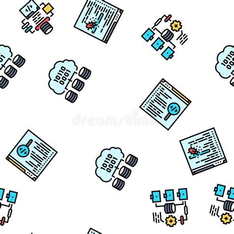 Software Engineer Computer Code Seamless Pattern Vector Stock Vector Illustration Of People