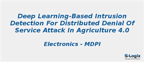 Distributed Denial Of Service Attack In Agriculture 40 S Logix