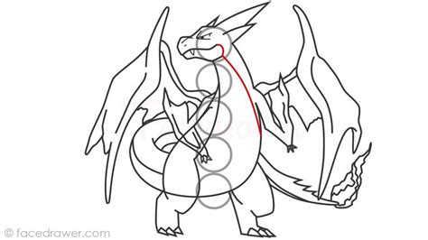 How To Draw Mega Charizard Y Step Drawings Pokemon Charizard