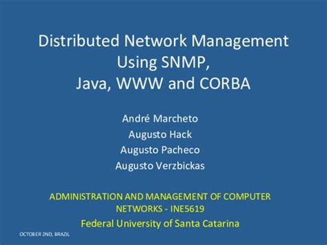 Pdf Distributed Network Management Using Snmp Java And Corba