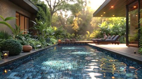 Efficient Solar Powered Swimming Pool Pump With Visible Panels On