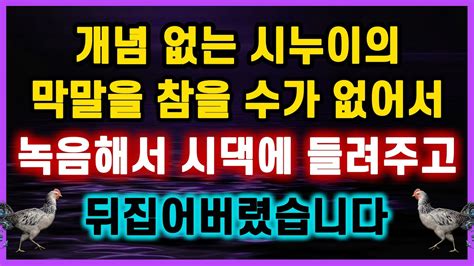 역대급 사이다 사연 개념없는 시누이의 막말을 참을 수가 없어서 녹음해서 시댁에 들려주고 뒤집어버렸습니다 네이트판 무개념 신청