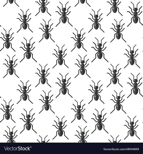 Insects Bug Seamless Pattern Bugs Royalty Free Vector Image