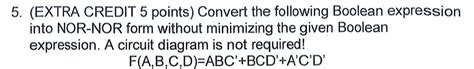 Solved EXTRA CREDIT Points Convert The Following Chegg