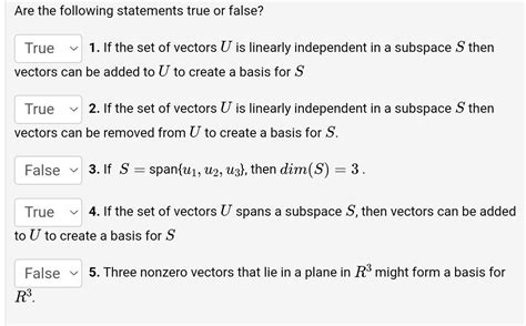 Solved Are the following statements true or false? 1. If the | Chegg.com