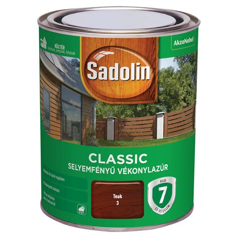Sadolin Classic 0 75 L Teak Lazúr Festék Lakk Ragasztó