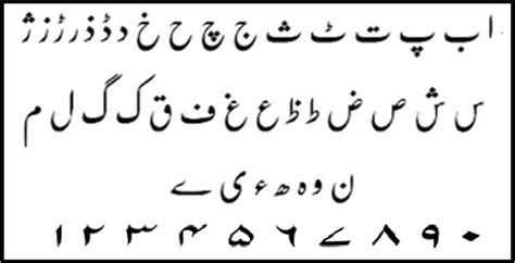urdu character set and numeral download scientific diagram