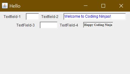 AWT TextField Coding Ninjas