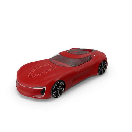 Electric Sports Concept Car Simple Interior Red 3d Incl Autonomous