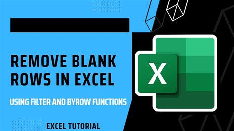 Remove Blank Rows In Microsoft Excel Using Byrow And Filter Functions