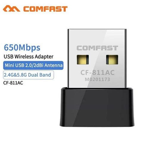 Wi Fi адаптер Comfast Usb 2 0 для ПК 5g 2 4g дводіапазонний Mini Wireless Cf 811ac Id