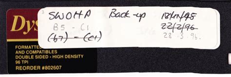 Floppy Disk Label Five Hundred Year Archive