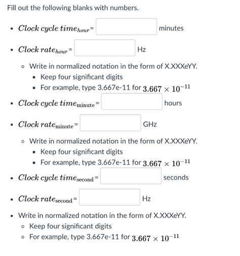 Solved Clock Rate And Clock Cycle Time Using A Real Clock Chegg Com