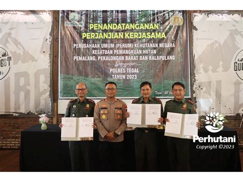 Perhutani Bangun Sinergitas, Perhutani dan Kapolres Tegal Tanda Tangani ...