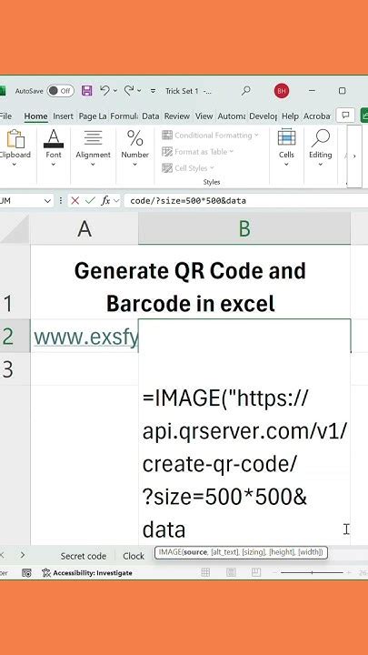 Generate Qr Code In Excel Exceltips
