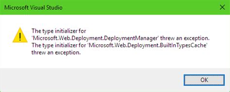 Azure The Type Initializer For Microsoft Web Deployment DeploymentManager Threw An Exception
