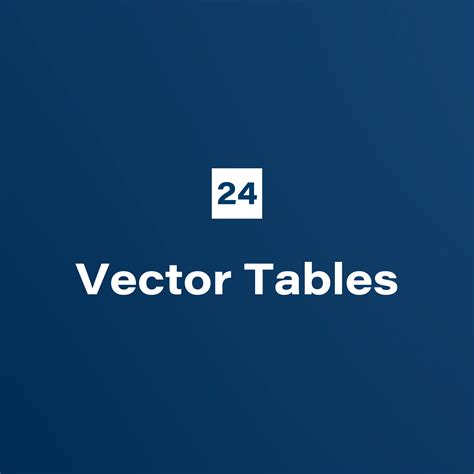 24 Vector Tables Kawaswing Secrets