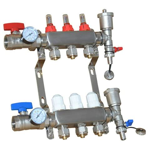 Intbuying Floor Heating Geothermal Water Separator Stainless Steel 3