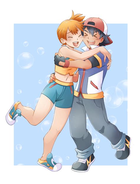 Ash And Misty Hugging Like The Young Couple By Maruku24 On Deviantart