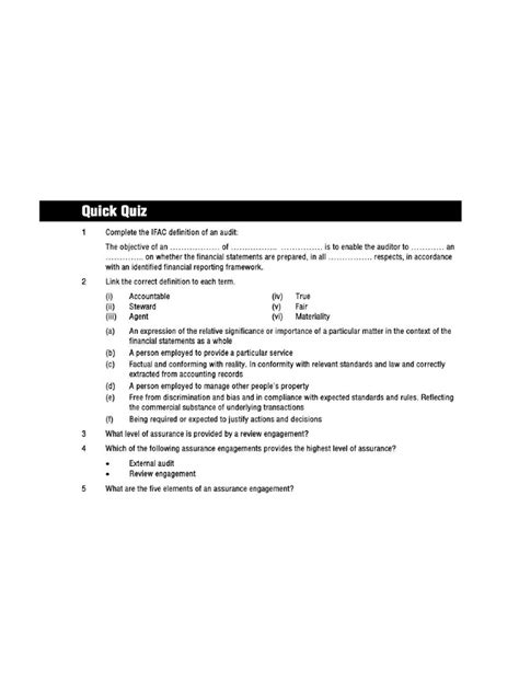 Questions And Answers Pdf Audit Internal Control
