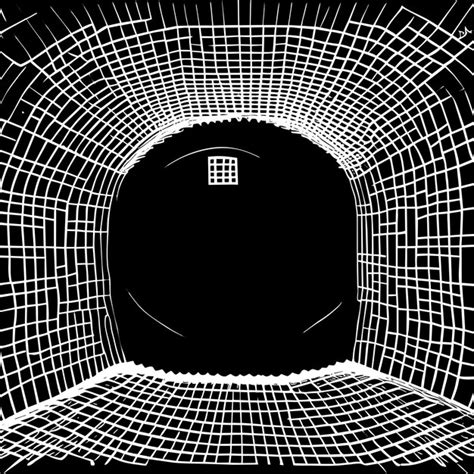 Premium Vector 3d Wireframe Room Colorful On Dark Background Abstract Perspective Grid Vector