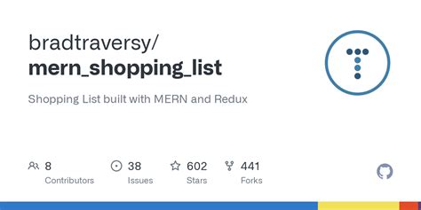 github bradtraversy mern shopping list shopping list built with mern