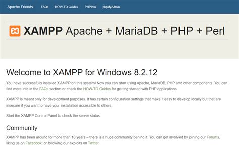 instalación del xampp y creación de la base de datos