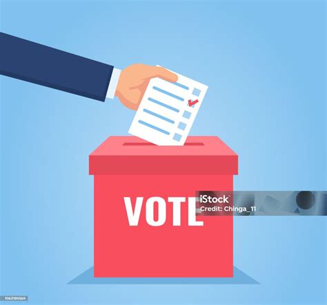 손에서는 투표 상자를 투표 공지 합니다 선거 개념 투표에 대한 스톡 벡터 아트 및 기타 이미지 투표 투표함 선거 Istock