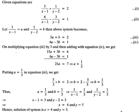 Important Questions For Class 10 Maths Chapter 3 Pair Of Linear Equations In Two Variables