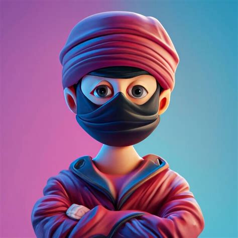 Premium Ai Image Portrait Of A Thief Isolated On Color Background