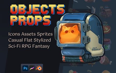draw game assets props icons objects sprites and ui by vitalii h