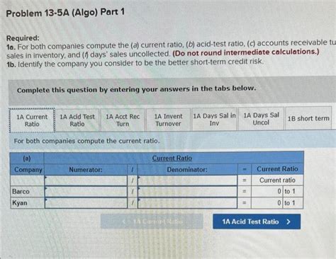 Solved Required Information Problem 13 5a Algo Comparative