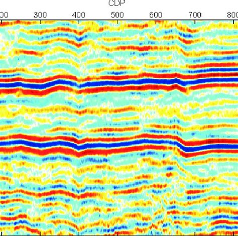 the 2d prestack seismic section with random noise interference from
