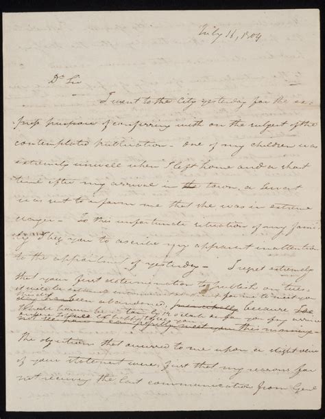 Hamiltons Final Act Enemies And Allies 32 Letter By William P Van Ness To Nathaniel